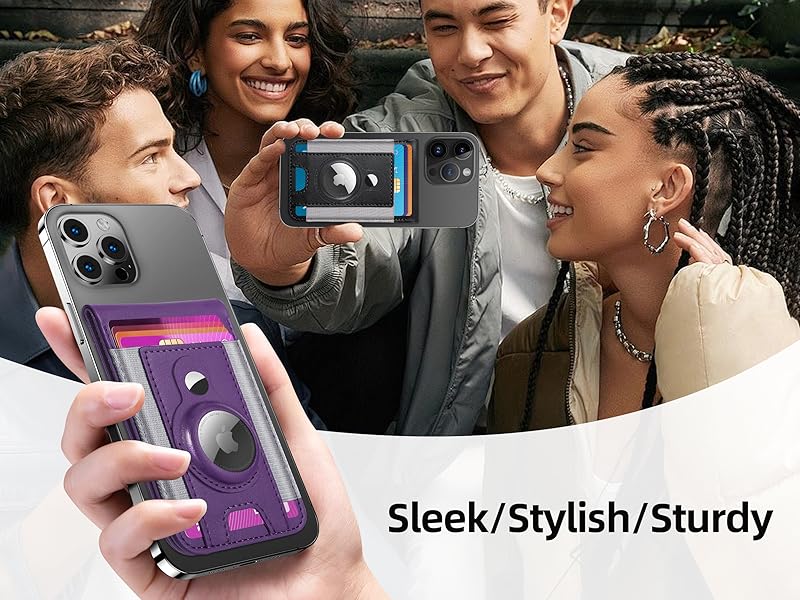 Amazon.com: ExtreLife 3-in-1 Magsafe Wallet with AirTag Holder, Upgrade Magsafe Wallet Stand ...