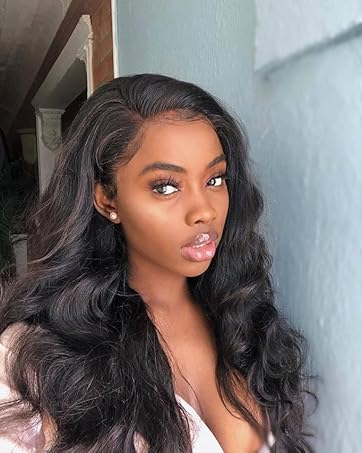 Amazon.com : KINNIS Body Wave Lace Front Wigs Human Hair Pre Plucked 200% Density 13x6 HD ...