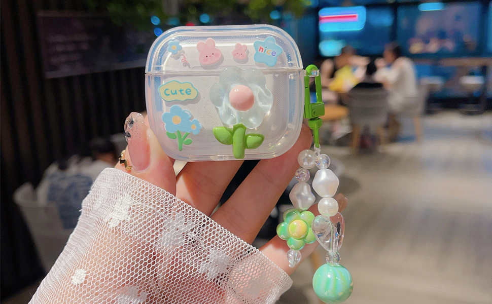 Amazon.com: PHOEACC Cute Airpod Gen 3 Case 2021 (NOT Fit Airpod Pro) 3D Flower with Keychain ...