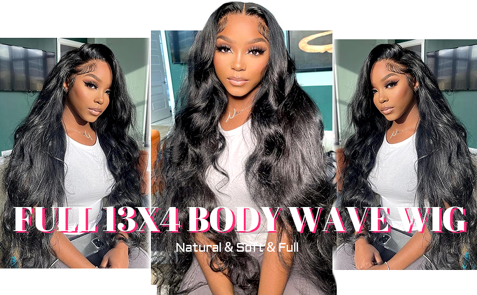 Amazon.com : GVRR Highlight Ombre Full 13x4 Lace Front Body Wave Wigs Human Hair 4/27 HD ...