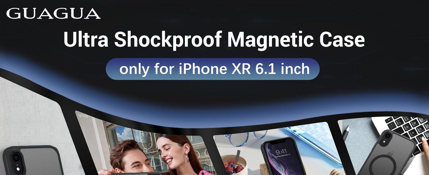 GUAGUA iPhone XR Phone Cases,iPhone XR Case,Magnetic Case [Compatible with MagSafe] [20W Super ...