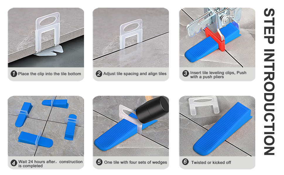 Tile Leveling System clips 1/16" Tile Leveler Spacers clips 1400pcs ...