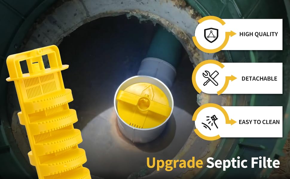 Amazon.com: Septic Tank Filter for 4 Inch Pipe, Residential Sewer ...