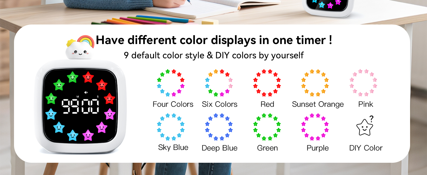 Amazon.com: Yunbaoit Digital Visual Timer for Kids, Rechargeable 99 ...