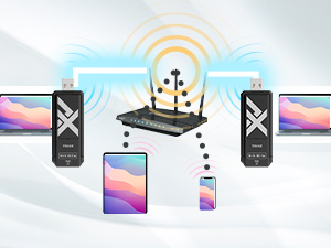 Amazon | TOKAIZ 無線lan 子機 wifi6 usb 無線LANアダプター AX1800 高速 1201Mbps + 574Mbps 小型 受信機 デュアルバンド 2.4GHz ...