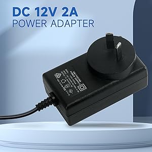 AC 100-240V to DC 12V 2A/2000mA Power Supply Adapter, 24W Adapter for LED Strip Lights, Keyboard ...