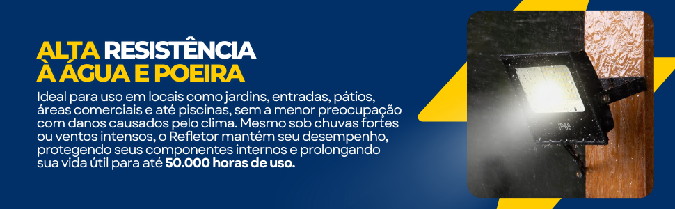 Kit 3 Refletor Led SMD IP66 100W Luminaria Holofote 6500k Prova D' Agua Branco Frio Bivolt 110 ...