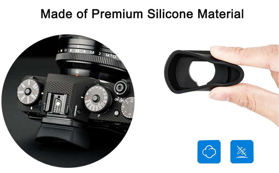 KIWIFOTOS Eyecup Eyepiece for Fujifilm Fuji X-T4, X-T3, X-T1, X-T2, GFX100S, GFX 100, GFX-50S, X ...