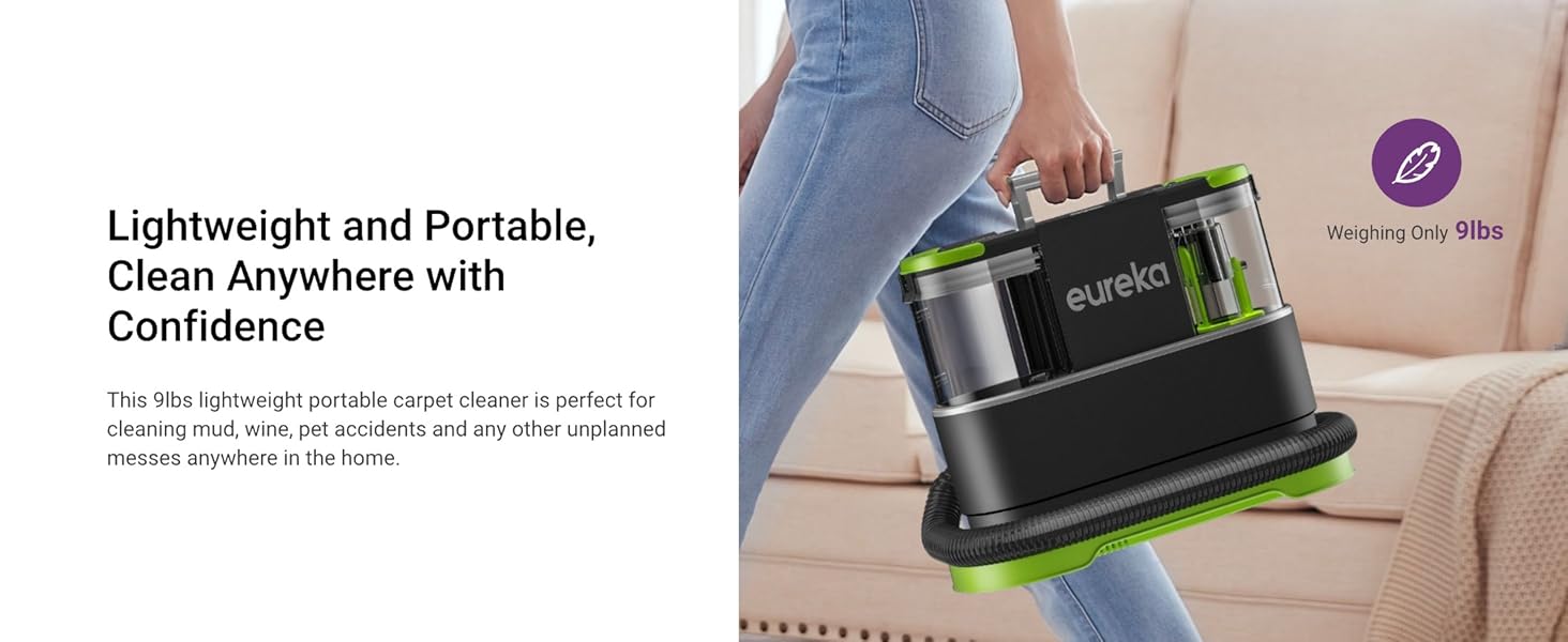 EUREKA NEY100 Portable Carpet and Upholstery Cleaner, Spot Cleaner for ...