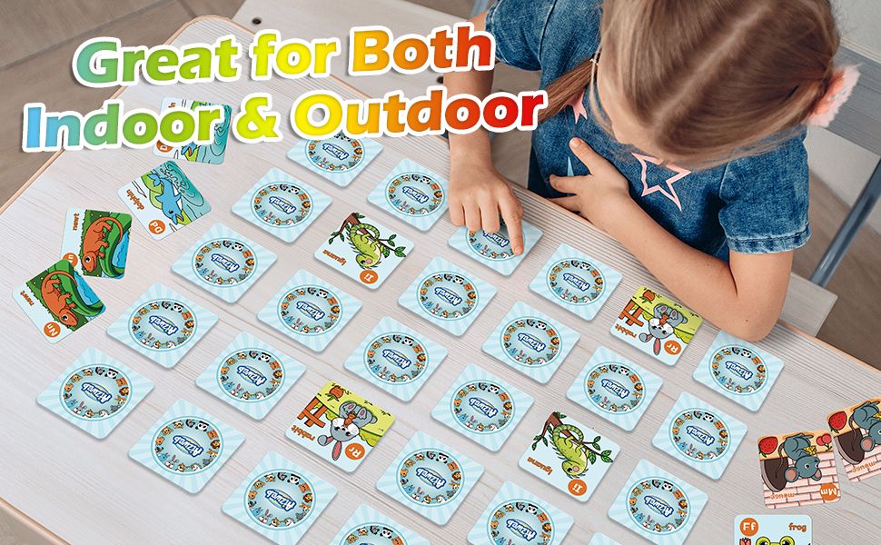 Amazon.com: Aizweb Alphabet Match Game,Memory Game,52 Pcs ABC Learning Letter Flash Cards for ...