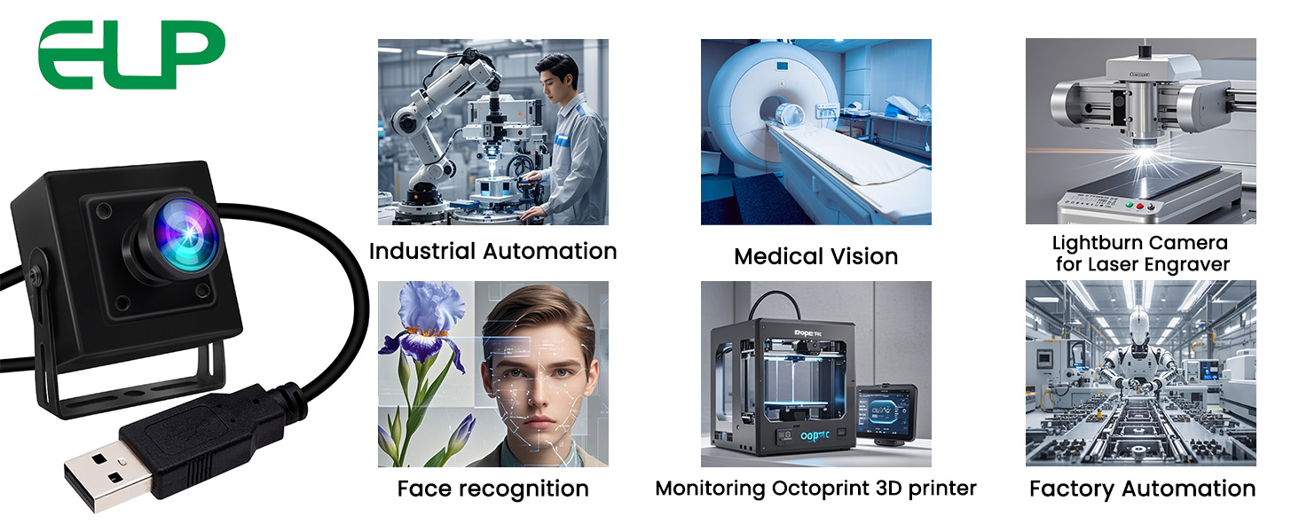 Amazon.com: ELP 5MP 50fps Global Shutter USB Camera with Housing for Computer UVC USB2.0 ...