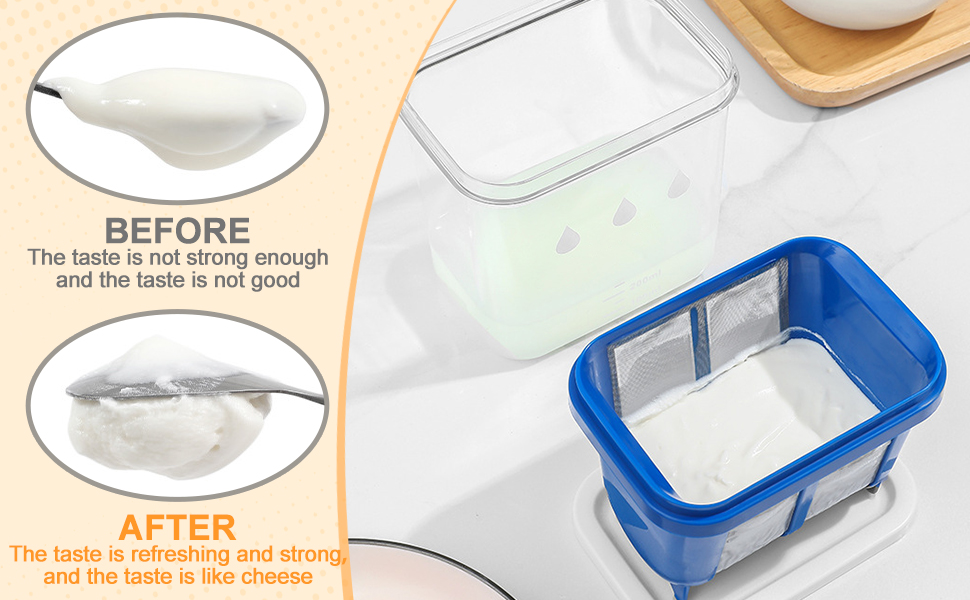 Amazon.com: Greek Yogurt Strainer Fine Mesh Yogurt Filter with Lid Reusable Stainless Steel ...