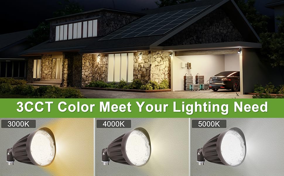 25 Watt LED Spot Light - 3,500 Lumens - Color Selectable 30K/40K/50K - 42°Beam - Knuckle Conduit ...