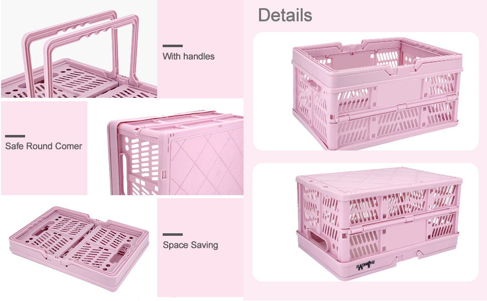 Amazon.com: ZHJINGYU crates for storage,plastic baskets for organizing ...