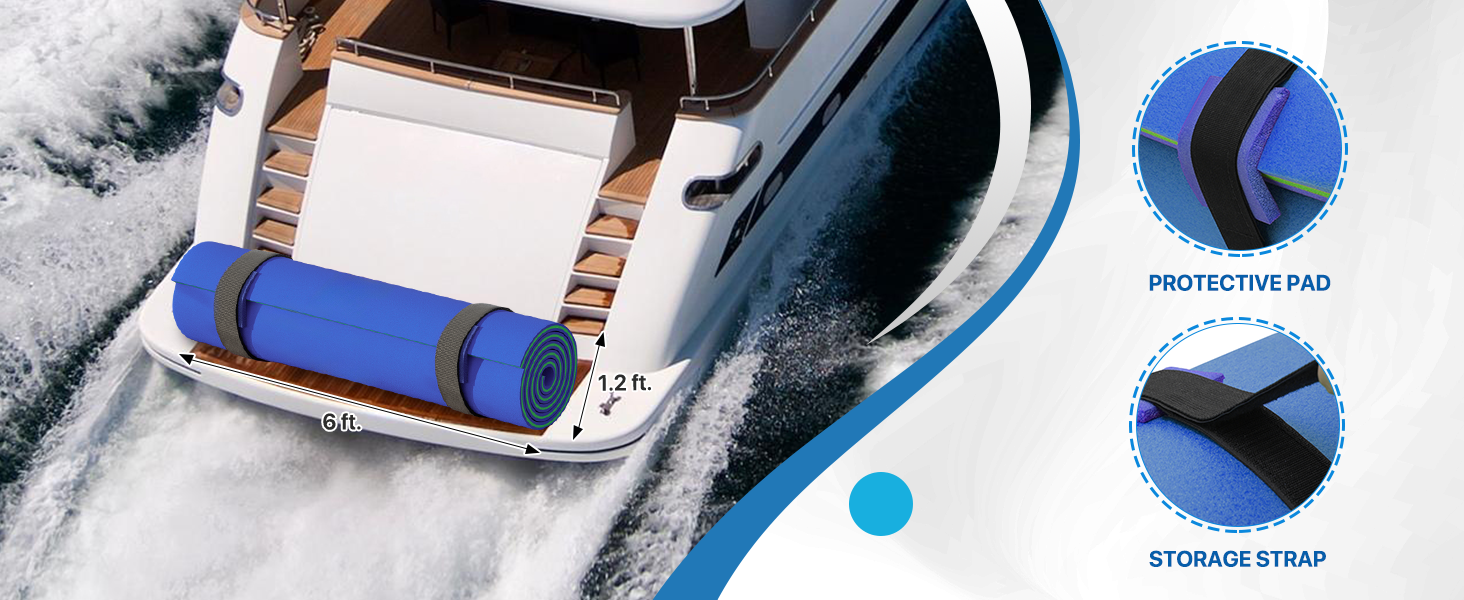 Amazon.com: MADOG 12 x 6 Ft Outdoor Floating Water Mat for Adult Beach ...