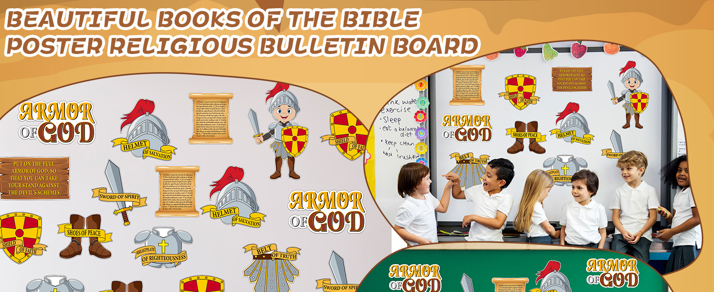 Amazon.com: 50 Pcs Armor of God Cutouts for Kids Books of The Bible ...