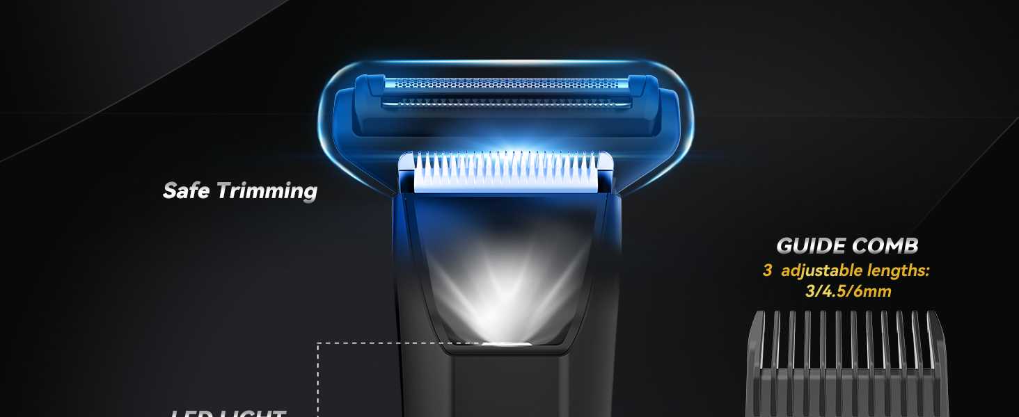 Amazon.com : VIKICON 2-in-1 Manscape Trimmer & Shavers for Men: No-Nick Full Body Electric Razor ...