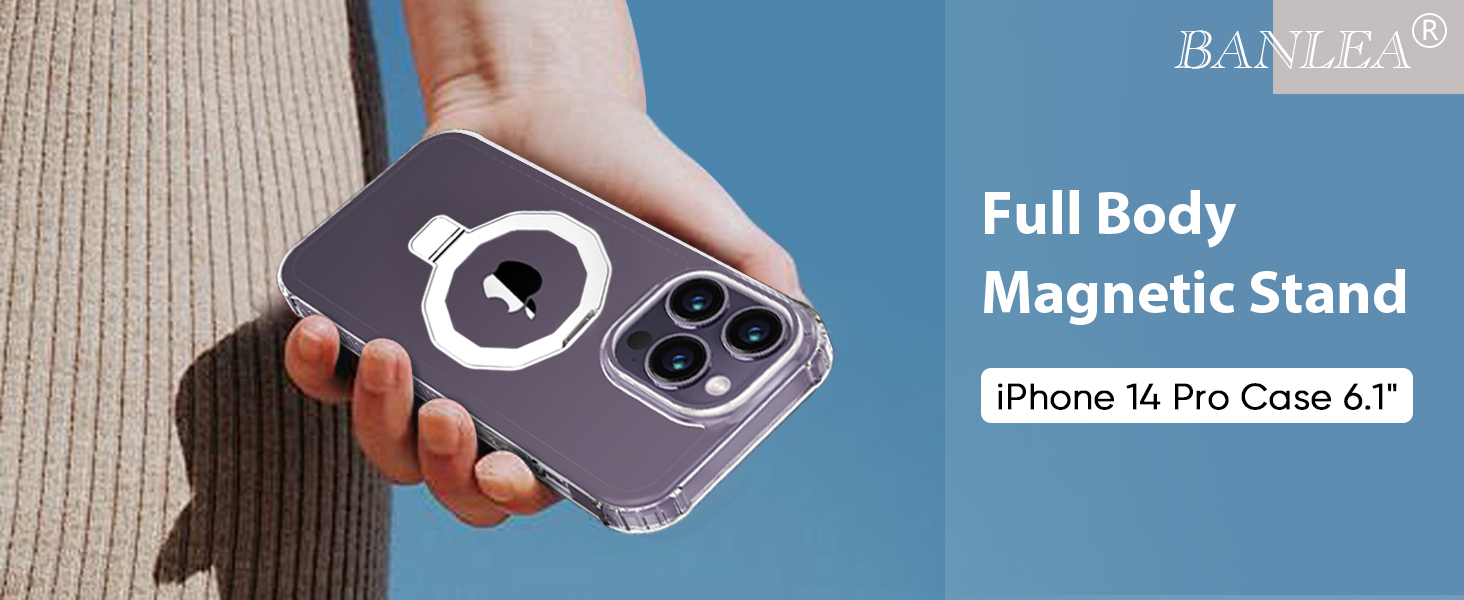 Amazon.com: BANLEA Compatible with iPhone 14 Pro Case, Built-in Screen Protector & Seamless ...