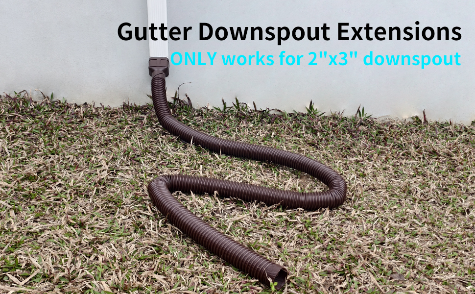 Amazon.com: Prestantious 8.5ft Long Gutter Downspout Extensions, 2 ...