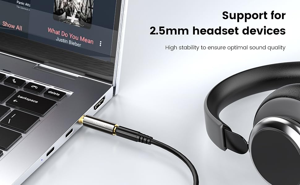 Amazon.com: MOSWAG 3.5mm Male to 2.5mm Female Audio Headphone Adapter, 1/8'' Male to 2.5mm ...