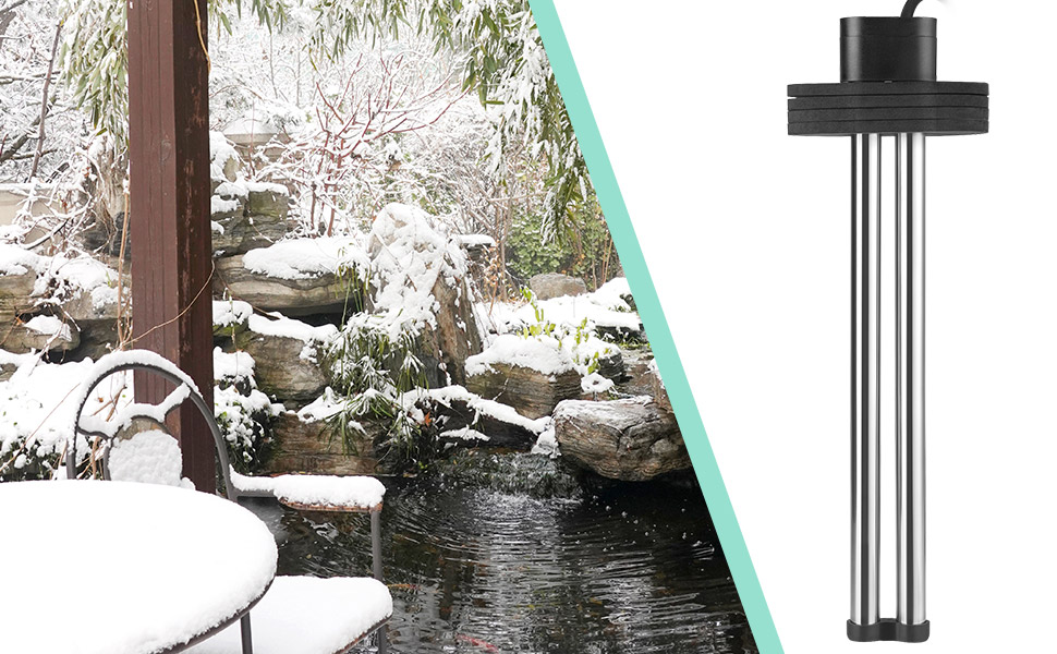 Amazon.com : HITOP Outdoor Pond Heater - 150W 300W 600W Aquarium Heater for Small Ponds, Ponds ...