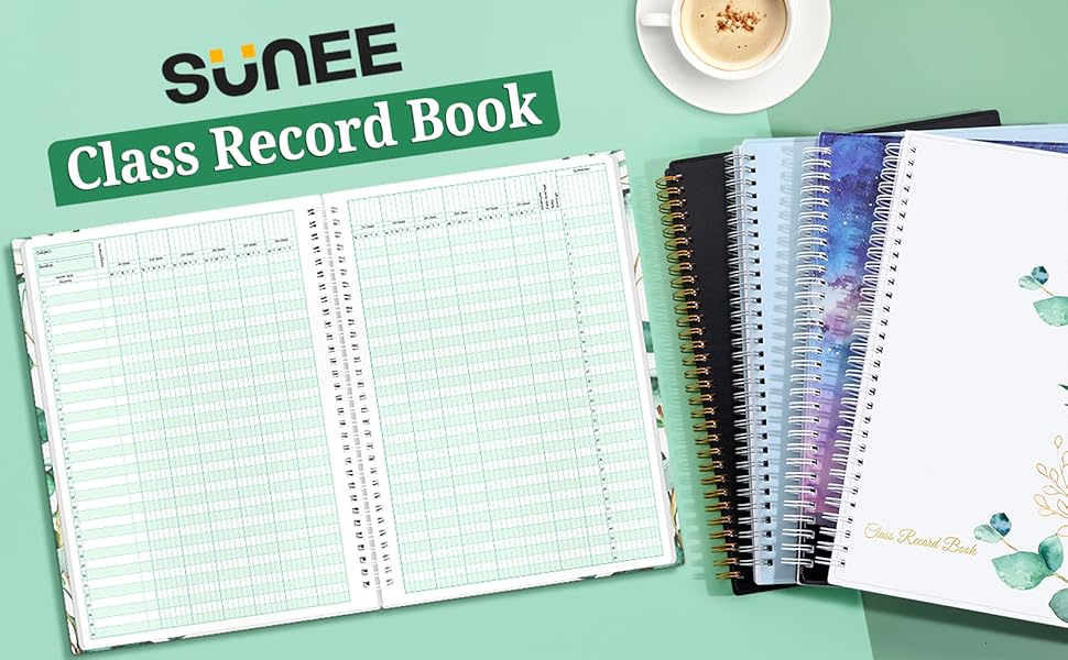 Amazon.com : SUNEE Teacher Class Record Book for 11-12 weeks, 36 Names, 8.5x11 Inch, 152 Pages ...