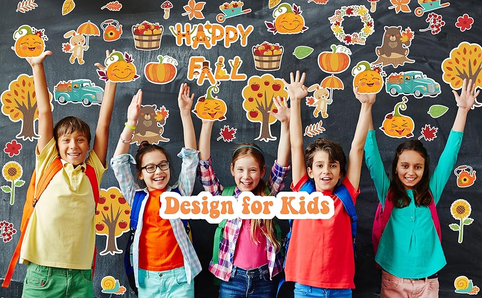 Amazon.com: 50Pcs Fall Bulletin Board Decorations Set Thanksgiving ...