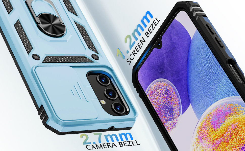 Amazon.com: Vinve for Samsung Galaxy A15 5G Case Slide Camera Cover HD Screen Protector Military ...