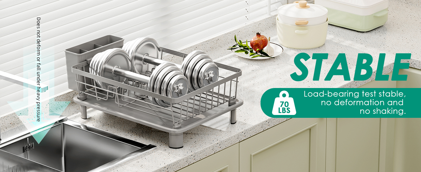Amazon.com - GAOKASE Dish Drying Rack, Space-Saving Dish Rack, Dish Racks for Kitchen Counter ...