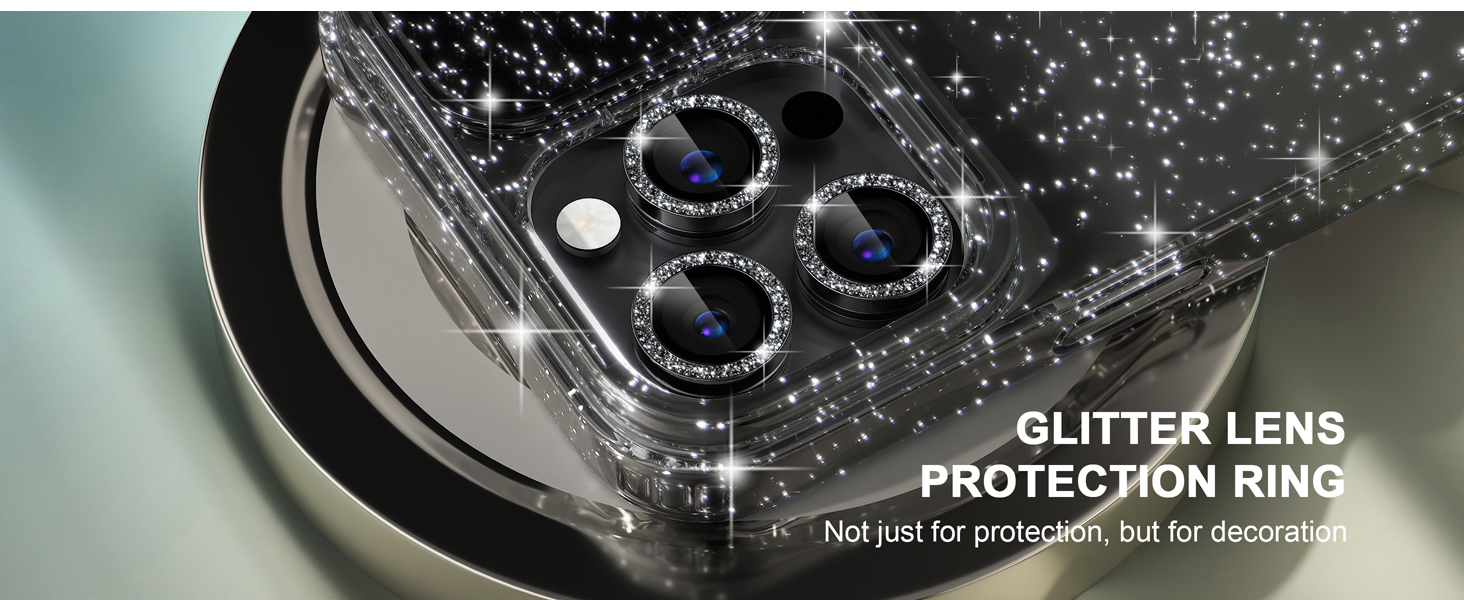 Amazon.com: Choiche for iPhone 15 Pro Max Case, Women Cute Clear Glitter Sparkly Case, [Slide ...