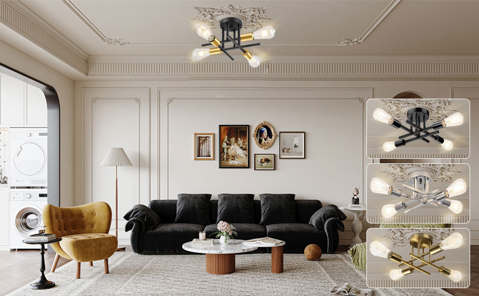 Ga0amm Recessed 4-Light Mount Ceiling Fixture, Pendant Ceiling Light, Can be Used, Hallway ...