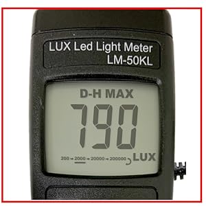 LATNEX Light Meter LM-50KL Measures Lux/Fc - LED/Fluorescent, Measure Light in Industrial ...