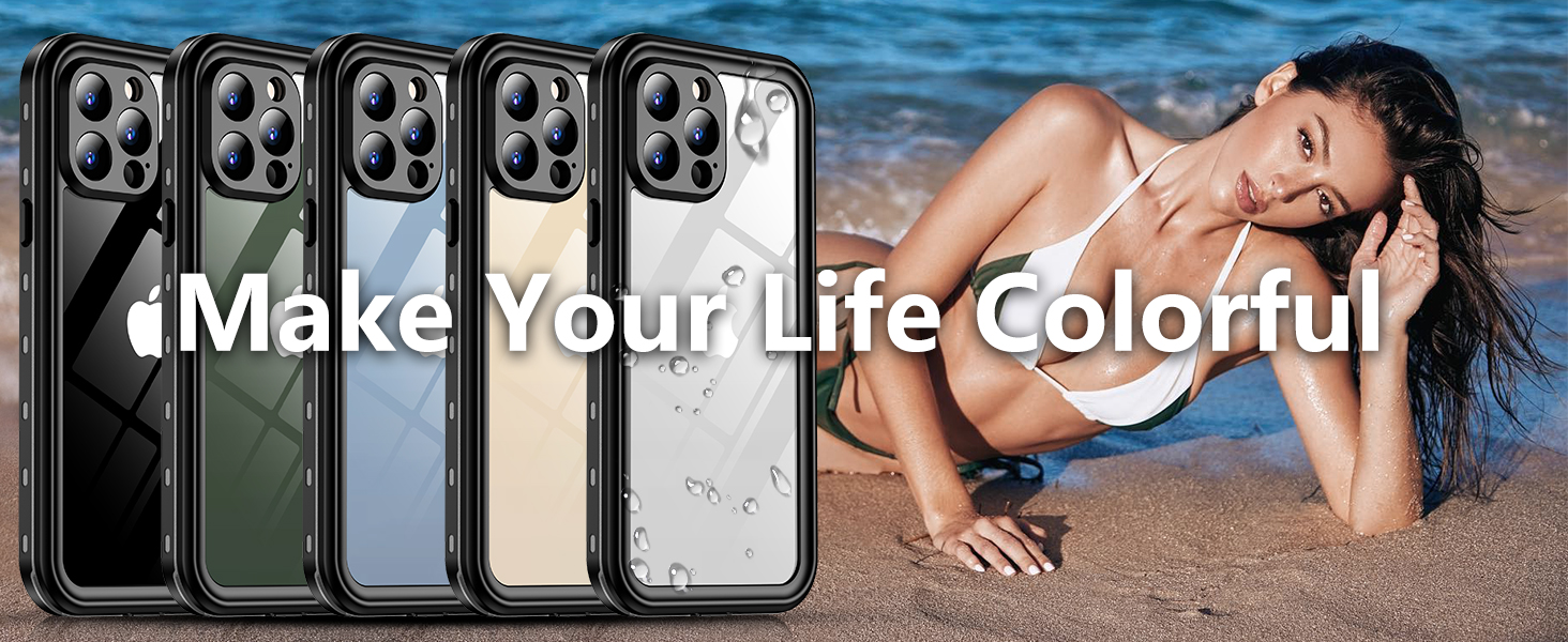 Amazon.com: Red2Fire for iPhone 13 Pro Case Waterproof, [Built-in Screen Protector & Camera ...