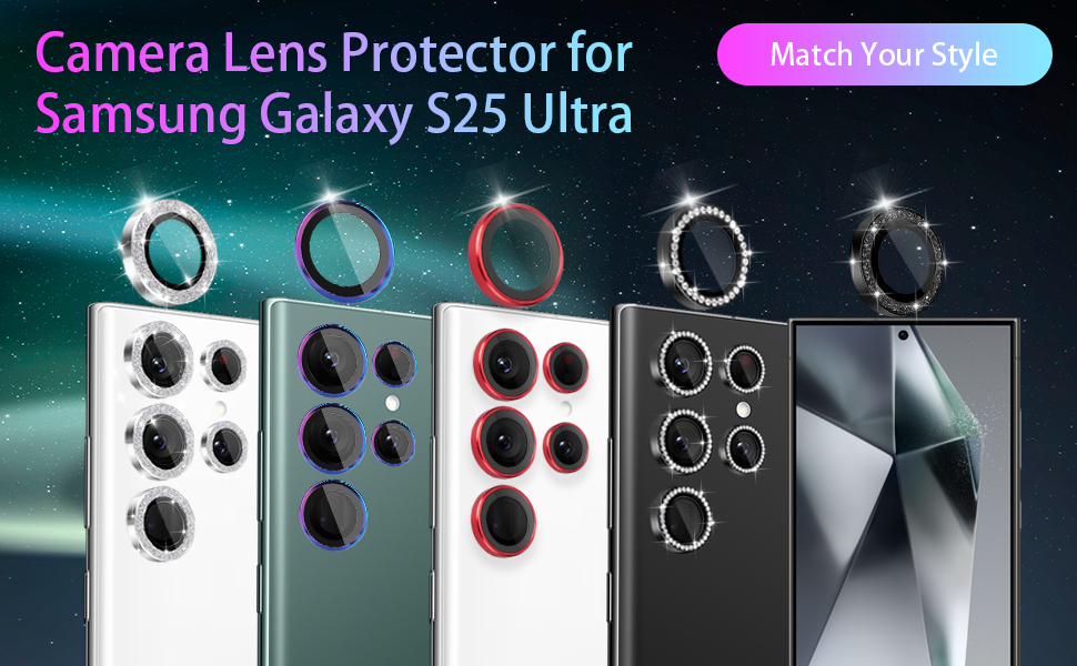 Amazon.com: Zevytop Camera Lens Protector for Samsung Galaxy S25 Ultra, Individual Tempered ...