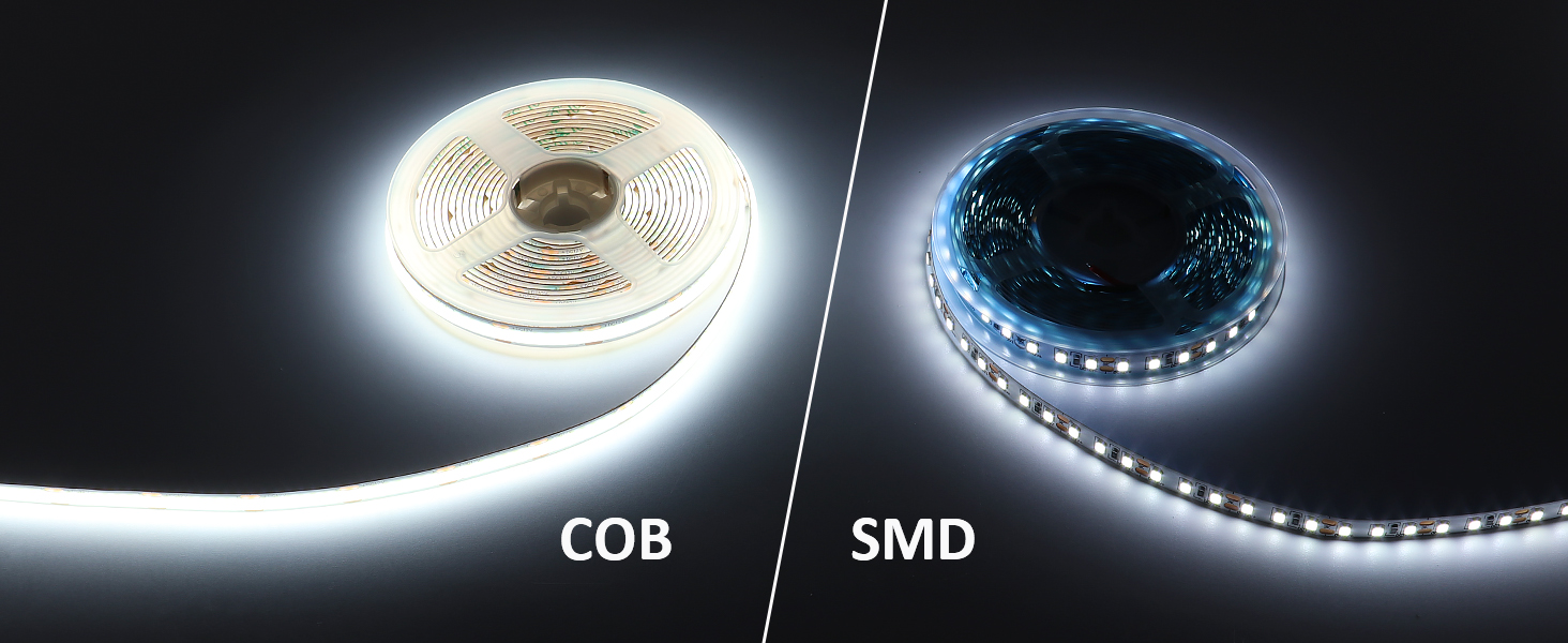 Amazon.com: JOYLIT Motion Sensor COB LED Light Strip 16.4FT Cool White 6000K, Movement Activated ...