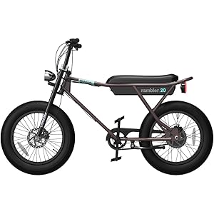 Amazon.com: Razor Rambler 20 – Class 2 Adult Electric Bike with Retro Style, Up to 19.9 MPH, Up ...