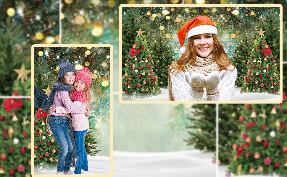 Amazon.com : Allenjoy 7x5ft Christmas Wonderland PineTree Backdrop ...