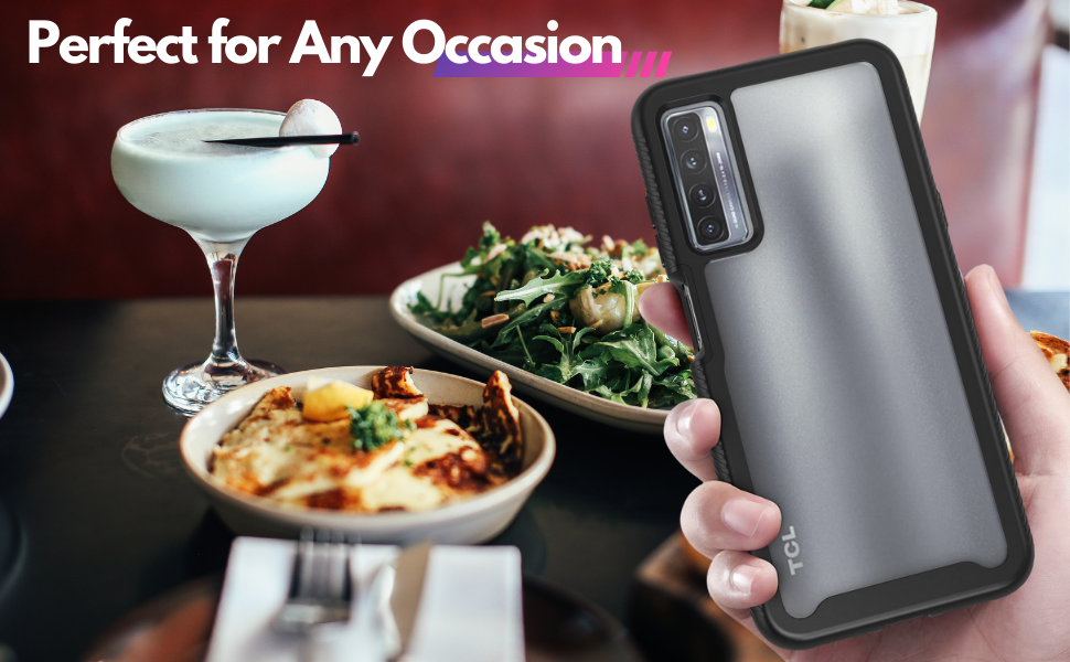 Amazon.com: CBUS Heavy-Duty Phone Case with Built-in Screen Protector Cover for TCL 20s –– Full ...