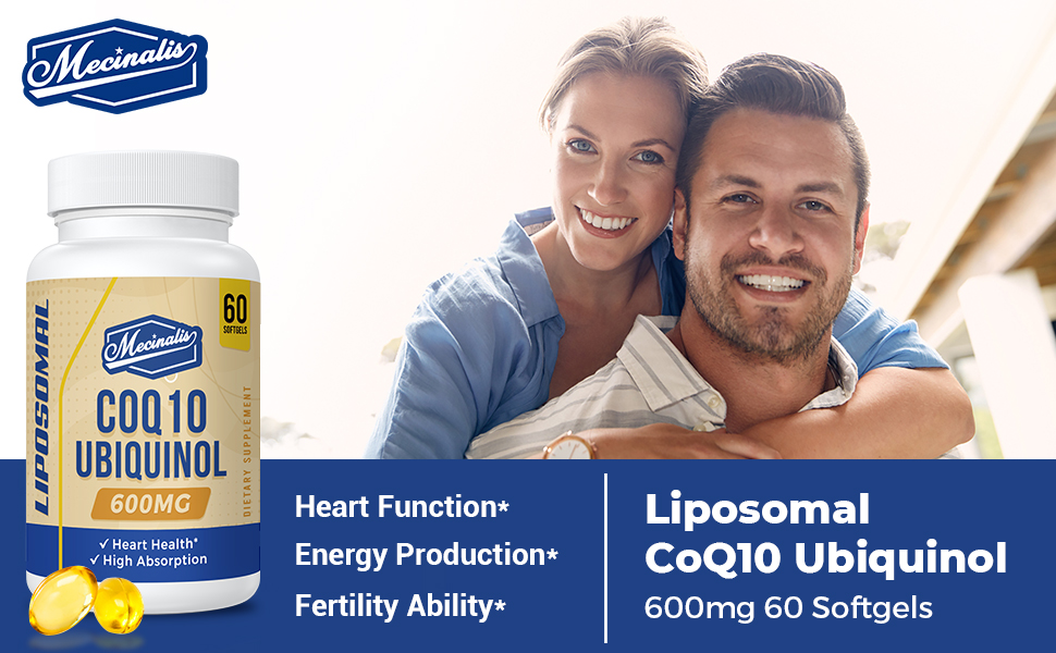 Amazon.com: Liposomal CoQ10 Ubiquinol 600mg Softgels | Superior Absorption Ubiquinol CoQ10 ...