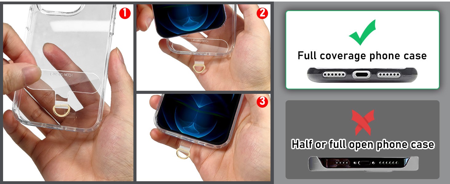 Amazon.com: X-Lounge Cell Phone Lanyard Pads, Thinner Durable TPU Phone ...