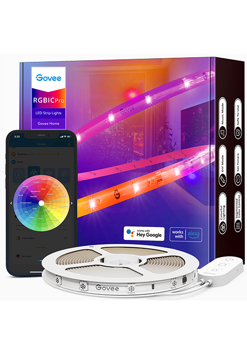 Govee RGBIC Strip Lights, Smart LED Lights for Home Decor, Bluetooth ...