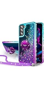 Amazon.com: Silverback for Samsung Galaxy S22 Case Clear with Ring Kickstand, Protective Shock ...