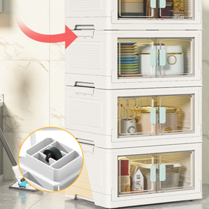 BTGGG 3 Pack Stackable Storage Boxes Large 50L*3 Foldable Collapsible ...