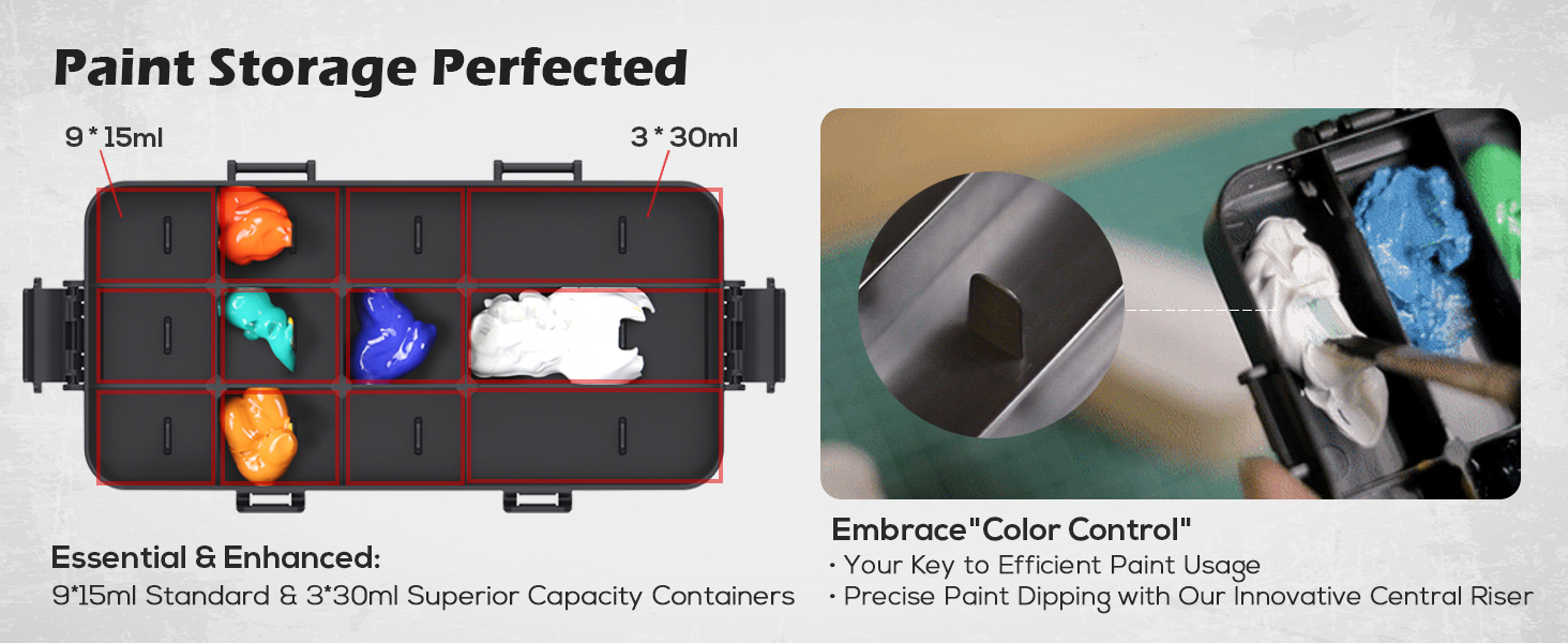 Amazon.com: KRYDRUFI Portable All-in-One Modular Painting Station with Paint Brush Cleaner and ...