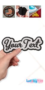 Amazon.com: LULLBABYMALL Custom Embroidered Name Patches - Personalized Name Tags, Iron On, Sew ...
