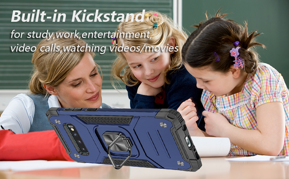 Amazon.com: Galaxy S10 Plus Case with Built-in Kickstand & Holster - Military Grade, Armor ...