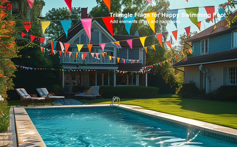 Amazon.com: 300PCS Rainbow Pennant Banner Colorful Triangle Flags ...