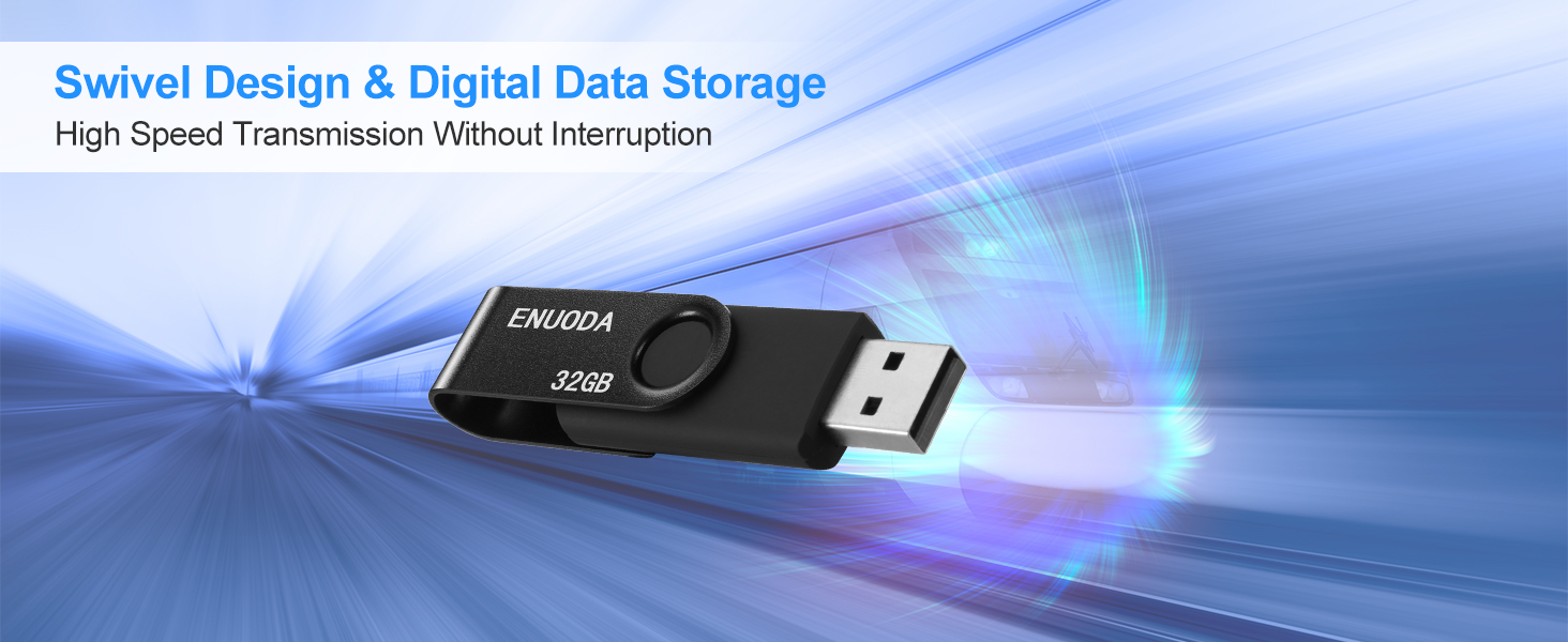 ENUODA USB Stick 32GB 4 Stück USB Speicherstick Rotate Metall Mehrfarbig High Speed USB 2.0 ...