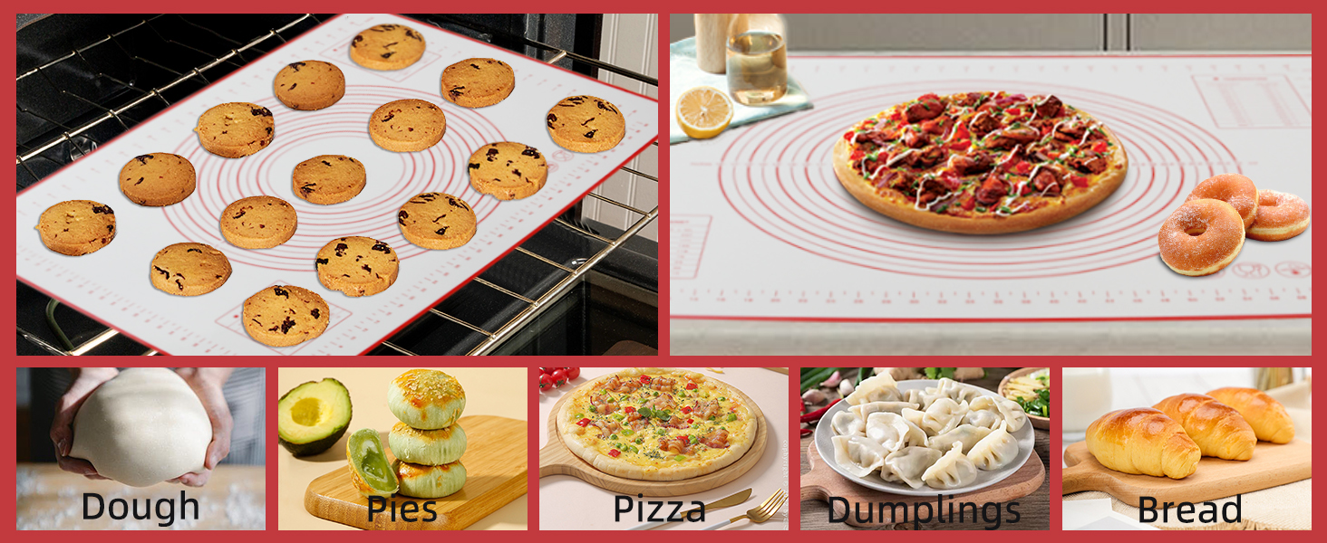 Amazon.com: 32x24" Extra Large Dough Mat Silicone Baking Mats for ...