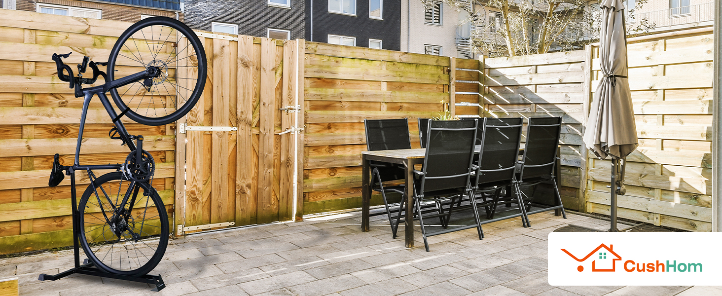 CCLIFE Fahrradständer Boden 2er von Mountainbike und Rennrad Freistehend Vertikaler und ...